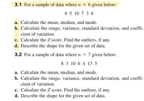 Solved For A Sample Of Data Where N Given Below Chegg