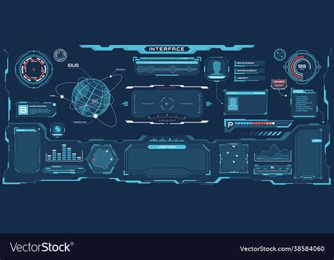 futuristic hud interface sci fi virtual royalty free vector