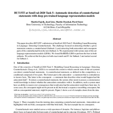 But Fit At Semeval 2020 Task 5 Automatic Detection Of Counterfactual