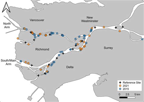 Map Of Assessed Tidal Marsh Creation Projects And Reference Marshes In