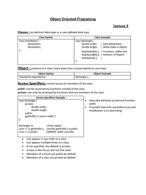 Object Oriented Programing Pdf Pointer Computer Programming