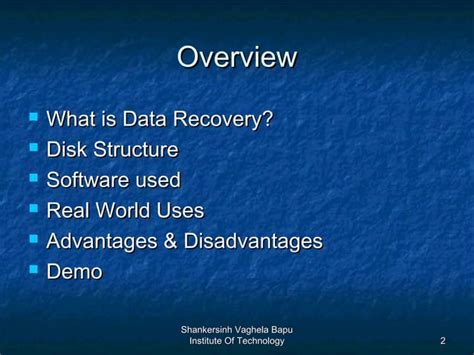 Data Recovery Ppt