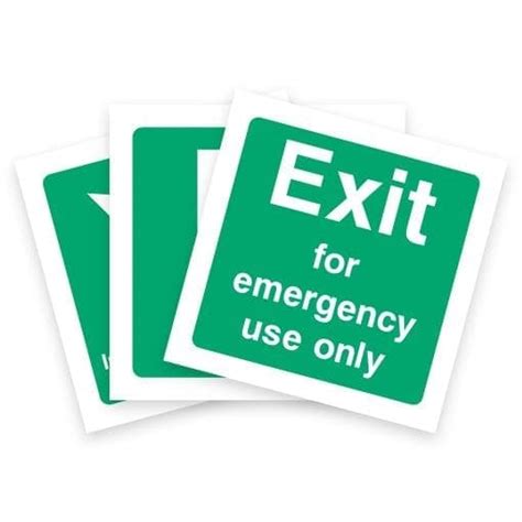 Emergency Exit Safety Stickers Signs Stickers