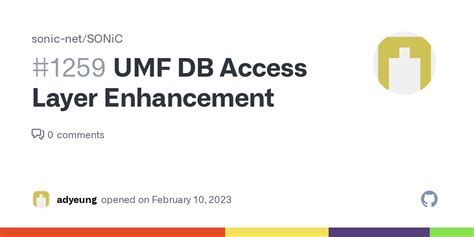 Umf Db Access Layer Enhancement · Issue 1259 · Sonic Netsonic · Github