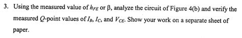 Solved Figure B BJT Bias Circuit Using The Measured Chegg