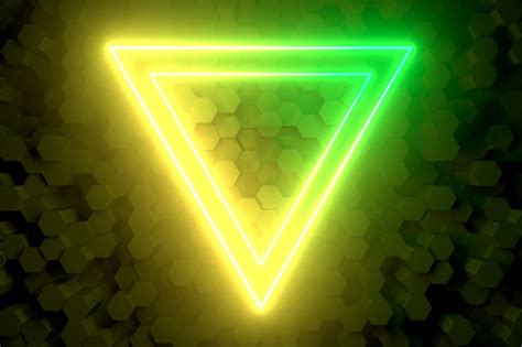 자외선 네온 조명 빈 프레임 육각 형 패턴 배경에 빛나는 터널 문 3d 추상적 인 배경 0명에 대한 스톡 사진 및 기타 이미지 Istock