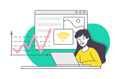 여자 앱 개발 전문 모바일 장치에 대 한 소프트웨어 응용 프로그램을 개발 벡터 일러스트 레이 션 사용자 경험에 대한 스톡 벡터