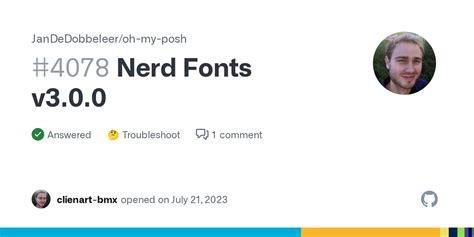 Nerd Fonts V3 0 0 · Jandedobbeleer Oh My Posh · Discussion 4078 · Github