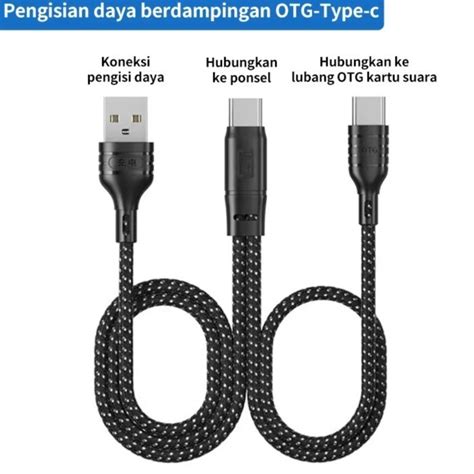 Jual Kabel OTG Soundcard Type C To Iphone Lightning Type C USB Charging OTG Type C Shopee