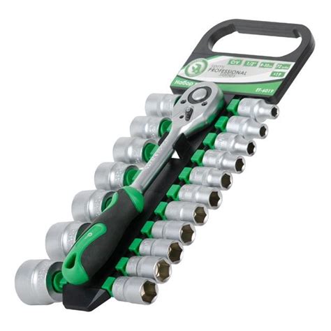 Набір головок 19 од. 1/2 "з рукояткою з храповим механізмом 72 зуба, ET ...