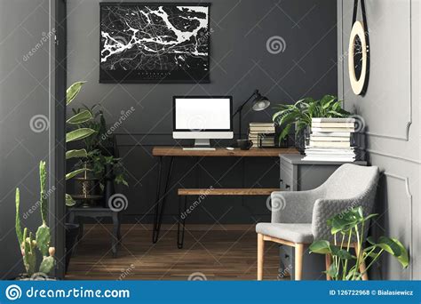 Mockup Desktop Blank Screen Modern Computer Royalty Free Stock