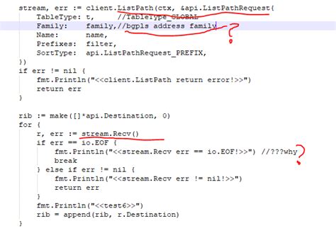 【serious problem】listpath this gobgpapiclient interface cannot support