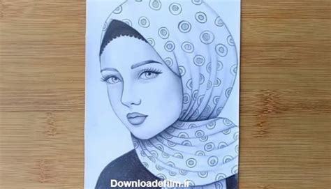 عکس نقاشی حجاب زیبا