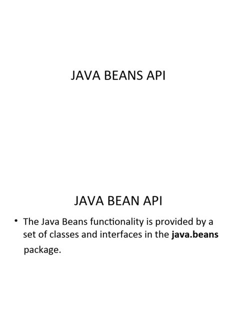 Java Beans Api Pdf Class Computer Programming Method Computer