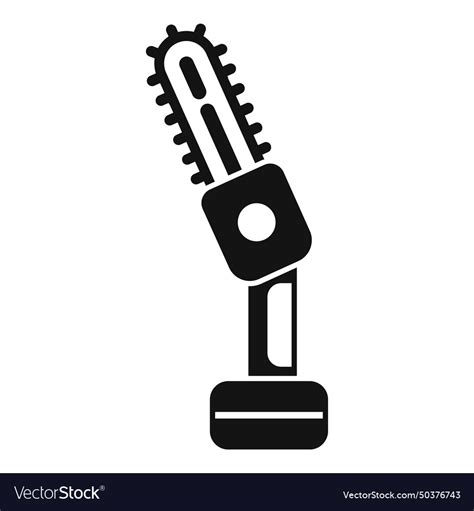 Tree Trimming Chainsaw Icon Simple Work Royalty Free Vector