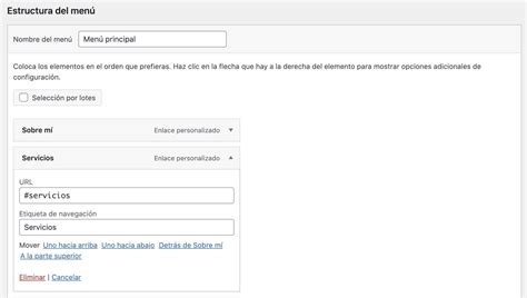 cómo crear un menú de navegación en wordpress blog