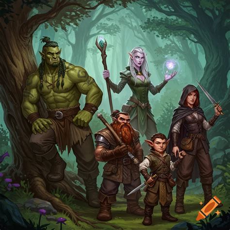 A Lizardfolk Character Throws A Rock At An Elf In A Swampy Fantasy