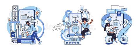 application testing metaphor vector app test testing ground for new