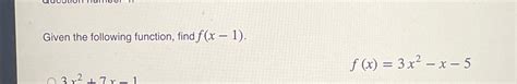 solved given the following function find