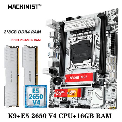 Machinist X99 Motherboard Combo Kit Lga 2011 3 Xeon E5 2650 Cpu V4 Ddr4 16gb 2x8gb Ram