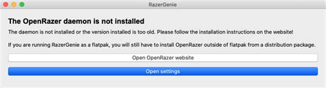 the openrazer daemon is not installed · issue 84 · z3ntu razergenie