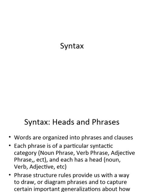 syntax 2 pdf phrase clause