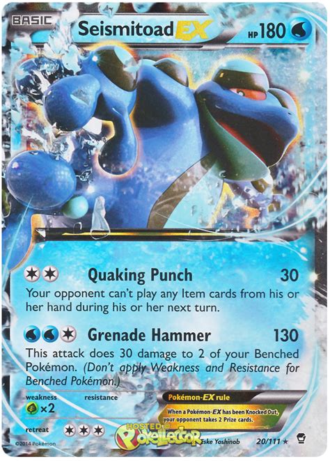 Seismitoad Ex Furious Fists 20 Pokemon Card