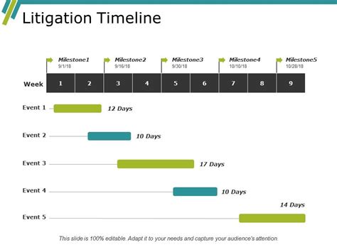 Litigation Timeline Ppt Powerpoint Presentation Outline Backgrounds