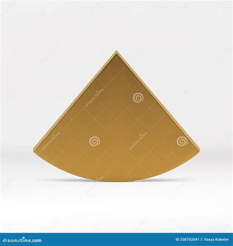 Golden 3d Triangle Curved Pyramid Premium Decor Element Vertical Wall