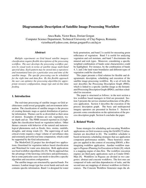 Pdf Diagrammatic Description Of Satellite Image Processing Workflow