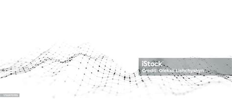 기술 화이트 웨이브 빅 데이터 시각화 분석 표현 디지털 배경 3d 렌더링 0명에 대한 스톡 벡터 아트 및 기타 이미지 0명