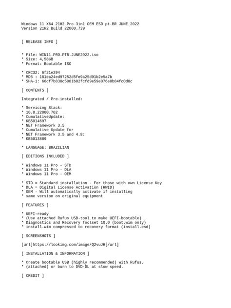 Windows 11 X64 21h2 Pro 3in1 Oem Esd Pt Br June 2022 Gen2 Pdf Windows 11 X64 21h2 Pro 3in1 Oem Esd Pt Br June 2022 Gen2 Pdf