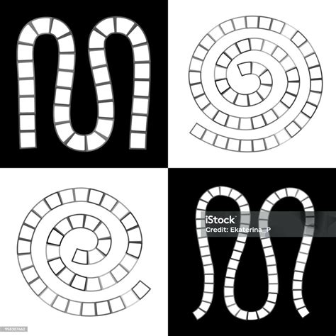 추상 미래 미로 어린이 게임 흰색 사각형 검은 윤곽선 흰색 배경에 고립에 대 한 서식 파일을 설정 합니다 벡터 0명에 대한 스톡