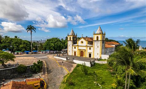 Olinda Pernambuco Brazil Apr 2022 Aerial View Of A Church In The