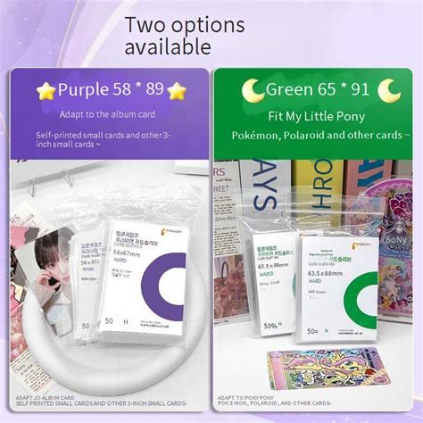 50 Pcs Popcorn Card Premium Card Sleeves High Clarity Cpp Film 20