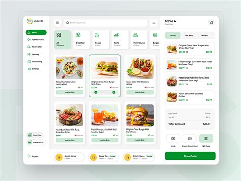 cloud kitchen pos system design by mqos ui ux for multiqos on dribbble