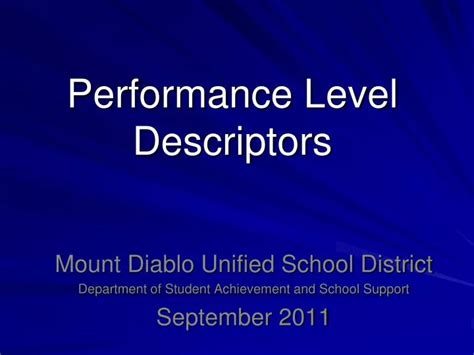 Ppt Performance Level Descriptors Powerpoint Presentation Free