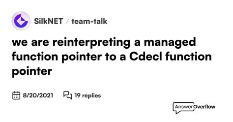 We Are Reinterpreting A Managed Function Pointer To A Cdecl Function