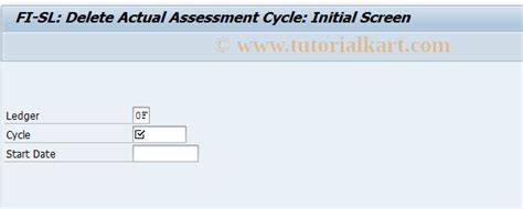 GA SAP Tcode Delete FI SL Actual Assessment GA SAP Tcode Delete FI SL Actual Assessment