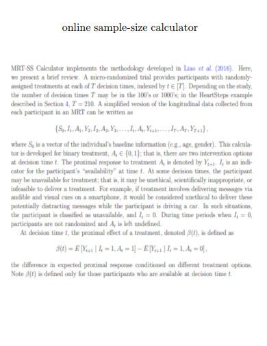 20 Free Size Calculator Samples To Download