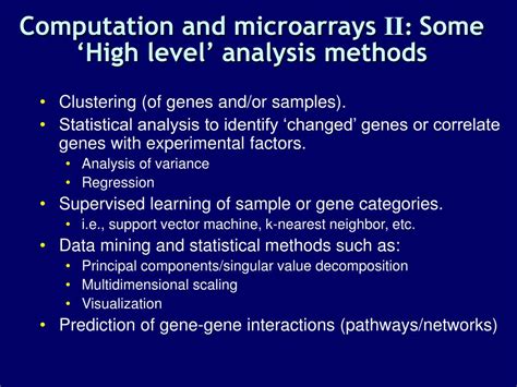 ppt computational analysis of genome wide expression data powerpoint