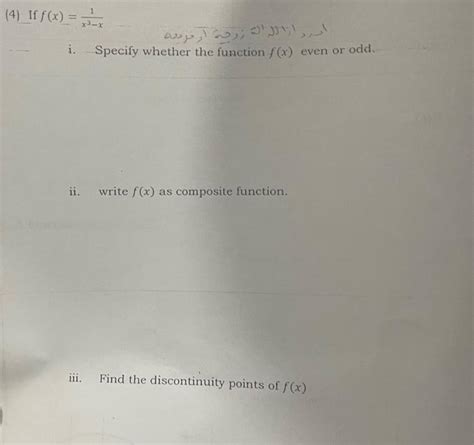 Solved F X X3−x1 I Specify Whether The Function F X Even