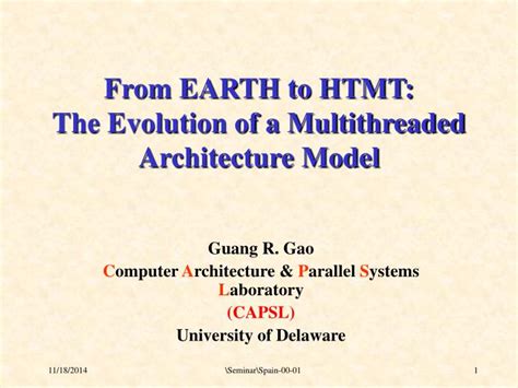 ppt from earth to htmt the evolution of a multithreaded architecture
