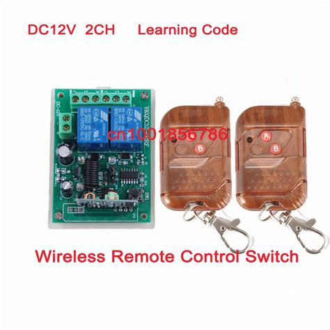 MHZ V CH Transmitter Receiver RF Wireless Remote Control Switch Learning Code