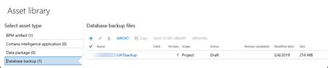 self service database exporting from lcs for d365 for finance and
