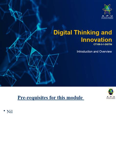 01 Module Introduction Pdf Innovation Learning