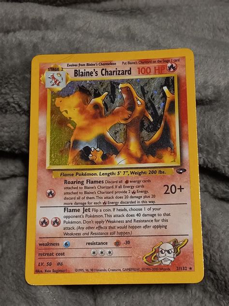 Blaines Charizard Energy Misprint Ungraded Pokemon Gym Challenge