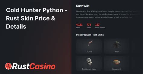 Cold Hunter Python Rust Skin Price And Details Cold Hunter Python Rust Skin Price And Details