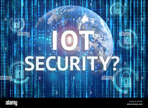 Security In Internet Of Things IoT Concept Text Master Key Graphic And Earth Furnished By
