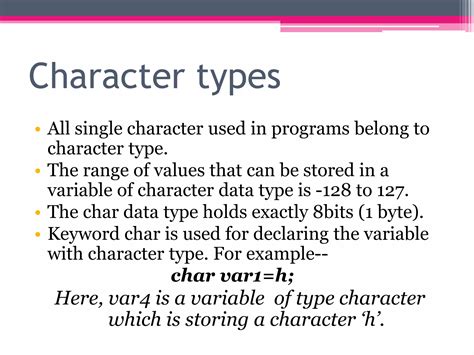 Data Types In C Programming Pptx